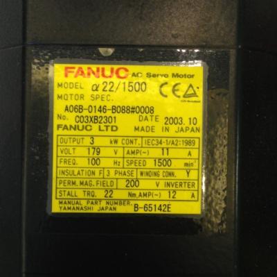 China A06B-0146-B088#0008 Fanuc AC Servo Motor A06B-0146-B088#0008 for sale
