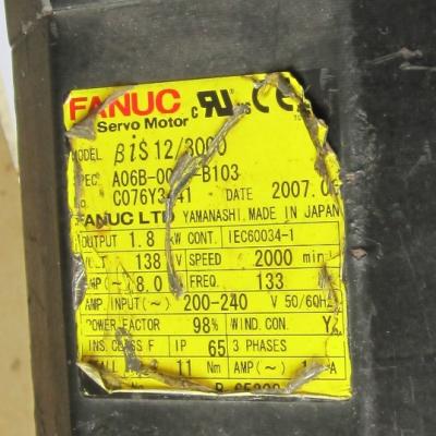 China A06B-0078-B103 Fanuc AC Servo Motor A06B0078B103 for sale