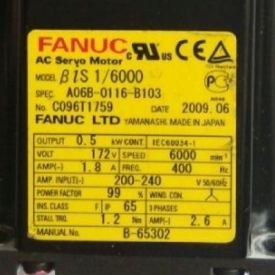 China A06B-0116-B103 Fanuc AC Motor A06B0116B103 NEW for sale