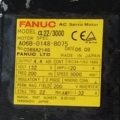 China A06B-0148-B075 A06B0148B075 FANUC SERVO MOTOR for sale