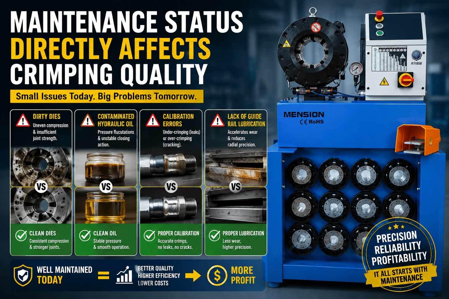 Hose crimping machine Maintenance and Care