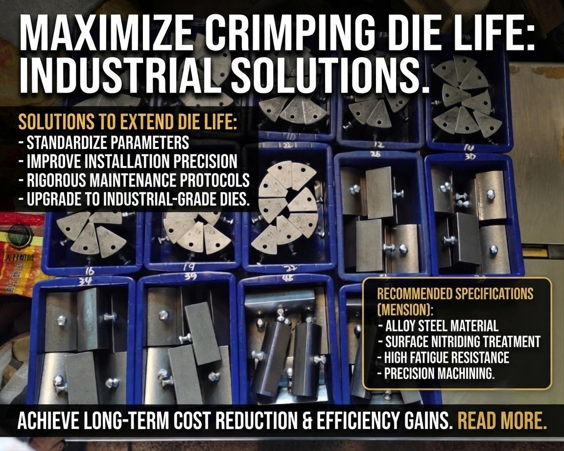 Industrial solutions for extending the service life of crimping dies