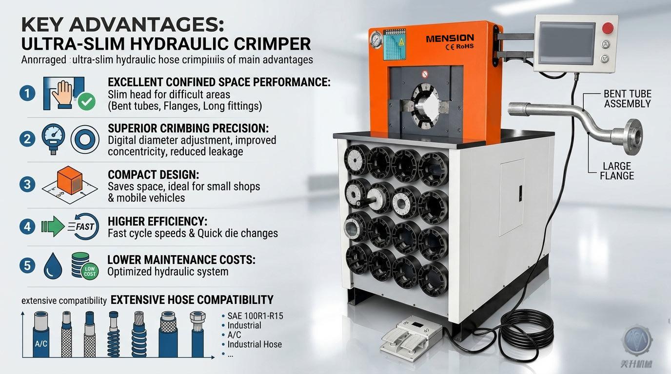 Key Advantages of Ultra-Slim Hose Crimping Machines