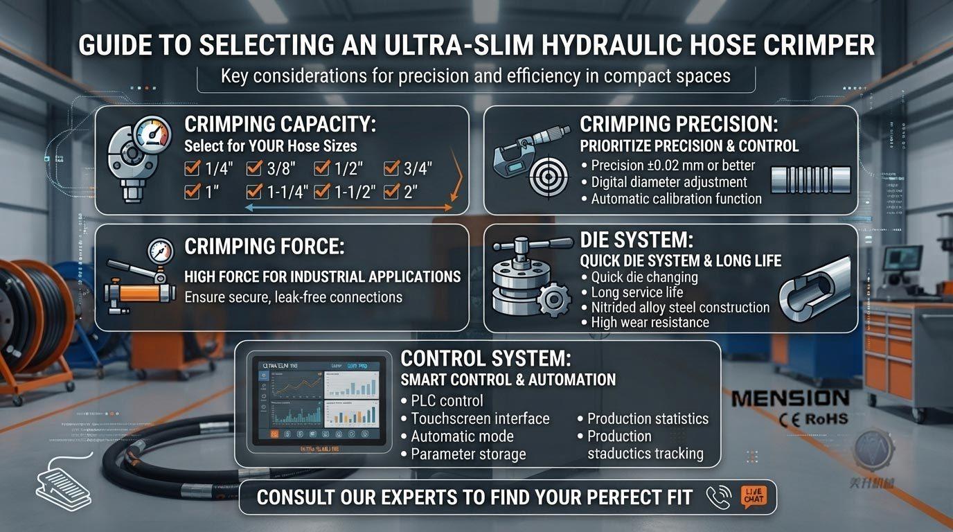How to Select an Ultra-Slim Hydraulic Hose Crimping Machine