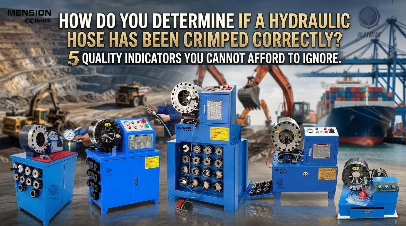 How do you determine if a hydraulic hose has been crimped correctly