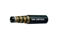 China Hydraulic Rubber Reinforced Water Hose SAE100 R12 AT 4 Spiral Steel Wire -40C to 100C for sale