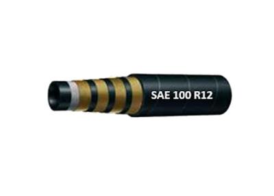 China Hydraulic Rubber Reinforced Water Hose SAE100 R12 AT 4 Spiral Steel Wire -40C to 100C for sale