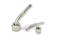 China ORFS Hydraulic Hose Fitting 45 Degree Elbow Female Flat Seal 1/4 to 2 Inch Carbon Steel for sale