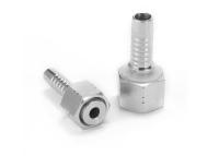 China 1/4 inch Stainless Steel Hydraulic Hose Fitting Straight ORFS Female Flat Seal 24211 for sale