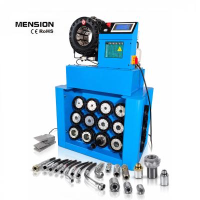 China NC130 Digital Hydraulic Hose Crimping Machine with 13 Die Sets and 650T Crimping Force | Precision NC Control Pipe Swaging Tool for sale