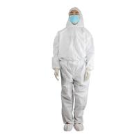 China Medical White Disposable Overalls Disposable Coverall Suit Breathable With Hood for sale