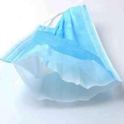 China Elastic Ear Loop Non Woven Face Mask High Bacterial Particle Filtration Blue color for sale