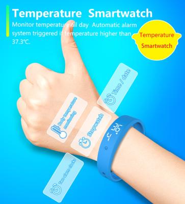 China IP67 Smart Body Temperature Bracelet Heart Rate Monitoring Fuction for sale