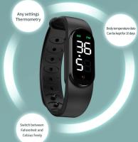China Blood Oxygen Temperature Monitor Bluetooth Smart Bracelet Watch for sale