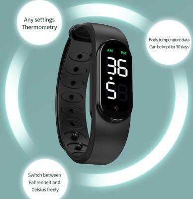 China Blood Oxygen Temperature Monitor Bluetooth Smart Bracelet Watch for sale
