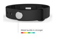 China Metal Buckle Time Display 120 MA Smart Heart Rate Wristband for sale