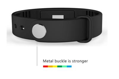 China Metal Buckle Time Display 120 MA Smart Heart Rate Wristband for sale