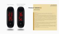 China Blood Pressure LED Display 45℃ Embr Smart Bracelet for sale