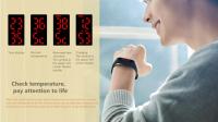 China Sports Sleep Monitoring Bluetooth 4.0 Body Temperature Bracelet for sale