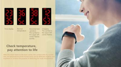 China Sports Sleep Monitoring Bluetooth 4.0 Body Temperature Bracelet for sale