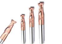 China CNC Router End Mills Cutter Tools Two Flute Black Or Copper Color Option for sale