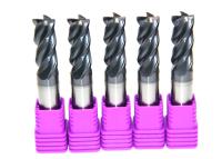 China Solid Tungsten Carbide Cutting End Mills for Steel 4 Flute Coated for sale