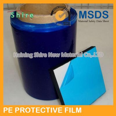 China Blue PE Protective Film for Aluminum Plate Sheet Coil 50 Micron 1250mm Width for sale