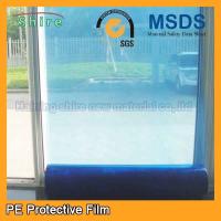China Durable Blue PE Temporary Glass Protection Film 0.05mm Anti-Oil Window Film for sale