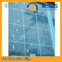 China Self Adhesive Glass Protective Film 0.04-0.08mm Hot Temperature Endurable PE Protection for sale