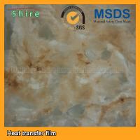 China PVC Wall Panels PET Heat Transfer Film Wood Grain Marble Printed 1.24m Width 25 Micron for sale