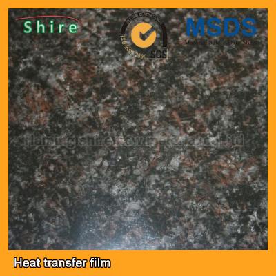 China Thermal Transfer Marble Effect Film 1.24m Width 25 Micron Non Toxic Decorative Wall Film for sale