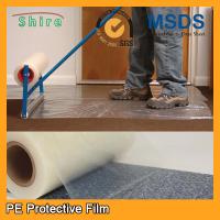 China Heavy Duty Carpet Protector Film PE 0.04-0.08mm Sticky Back Plastic for sale