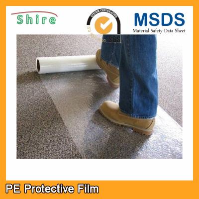 China Durable Carpet Shield Self Adhesive PE Protective Film 0.04-0.08mm Thickness for sale