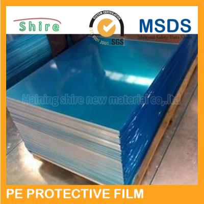China Blue PE Protective Film for Mirror Stainless Steel Sheet Low Tack 0.05mm Anti-Aging Protection Tape for sale
