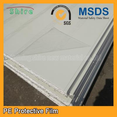 China Sandwich Panel Surface Protection Film 0.04-0.08mm Thickness 30-500g Adhesion for sale