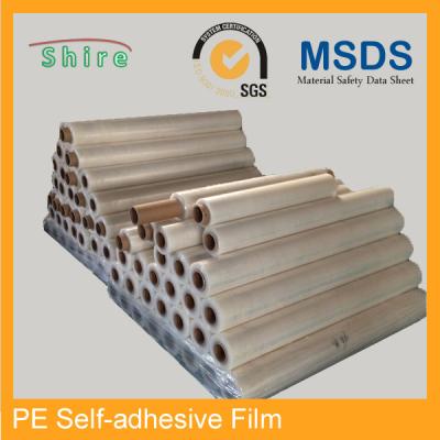 China Transparent PE Door Protector Film 0.04-0.08mm for Building Material Surface Protection for sale