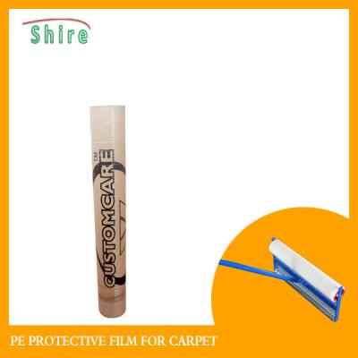 China Reverse Wind Temporary Carpet Protection Film 36x200 ft PE 0.04-0.08mm for sale