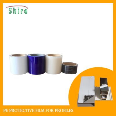 China PE Protection Tape for Aluminum Window and Door Frames 0.04-0.08mm 30-500g/25mm for sale