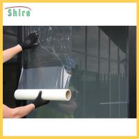 China PE Glass Protection Film 0.05mm Clear Blue Temporary Surface Protector for Windows Doors for sale