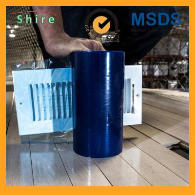 China Blue Duct Protection Film 3 Mil 48 Inch x 200 Foot Roll Anti Puncture Temporary HVAC for sale