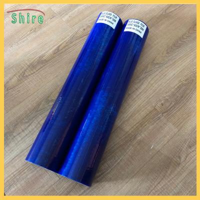 China Eco Blue Window Glass Protective Film for Painting 500mm to 1600mm Width 30-80 Micron Thickness for sale