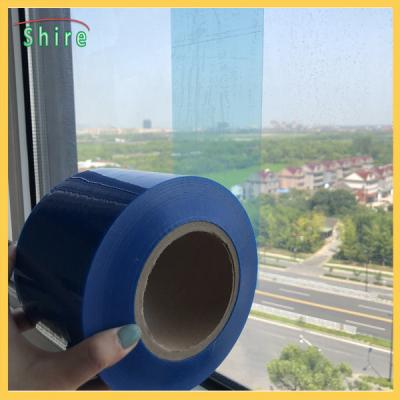 China Blue Temporary Protection Window Film 30-80 Micron PE Self-Adhesive Protective Film for sale