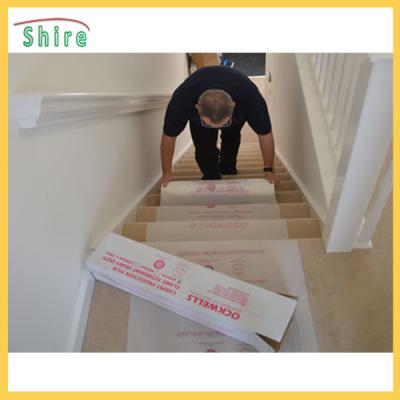 China Self-Adhesive Stair Carpet Protection Film 100m x 600mm Temporary Protective Film for sale