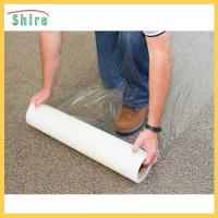China 500g 25mm Carpet PE Protection Film Transparent Anti Dust Protective Film 100m Roll for sale