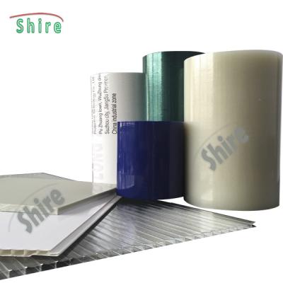 China Extrusion Polycarbonate Hollow Sheet Protection Film 30-60 Micron PE Protective Cover for sale
