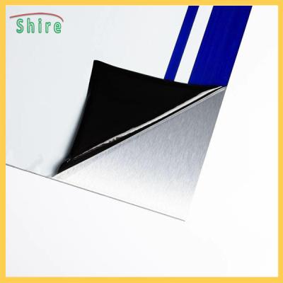 China Mirror Finish Stainless Steel Protective Film 50-100 Micron Low Tack Black White PE Protection for sale