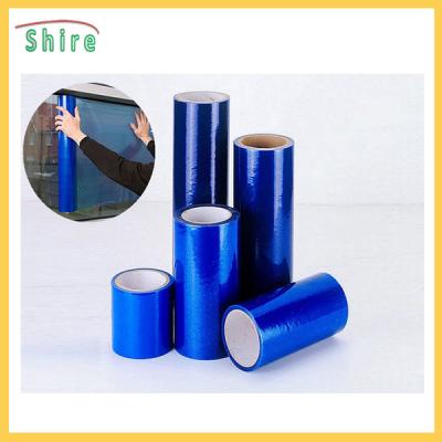 China Blue Color Window Protection Film Temporary Use Indoor Outdoor 0.05mm Thickness for sale