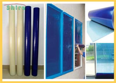 China Blue Self-Adhesive Window Protection Film 1.5mil 100microns for Construction Glass for sale