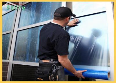 China Self Adhesive Blue PE Protective Film 50 Micron for Window Glass Temporary Protection for sale