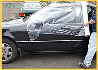 China PE Self Adhering Collision Wrap Film 3 Mil Outdoor Storage Protection for Damaged Vehicles for sale